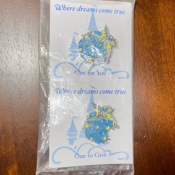 Disney | Other | Disney Parks Tinkerbell Pixie Dust Pin 2 Pack Sparkle ...
